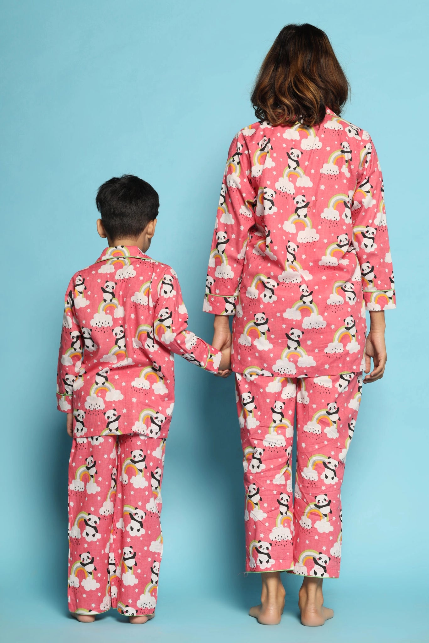 Rouge Printed Night Suit Set (Mom and Son Twin Set)